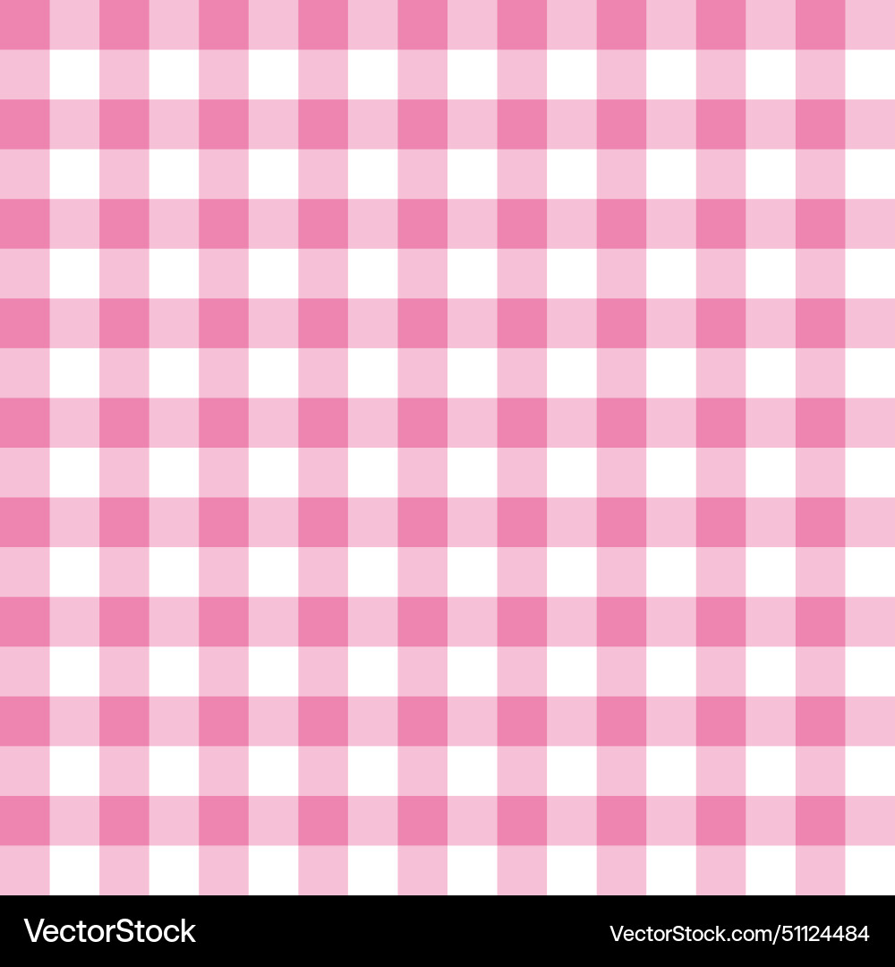 Pink and white gingham a geometric pattern print Vector Image
