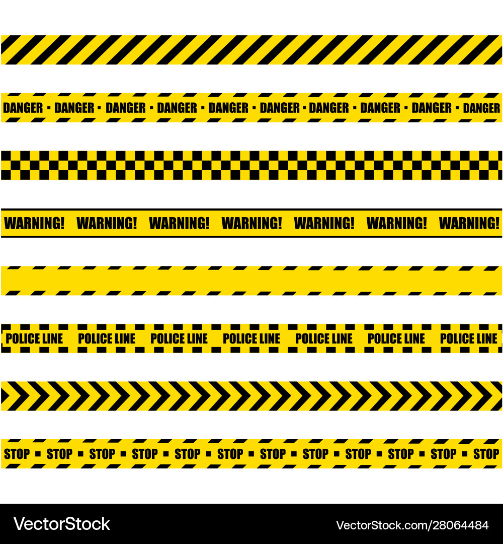 Police Barricade Tape - Warning Line Royalty Free Vector