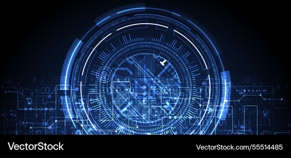 Abstraction on the theme of tech circles Vector Image