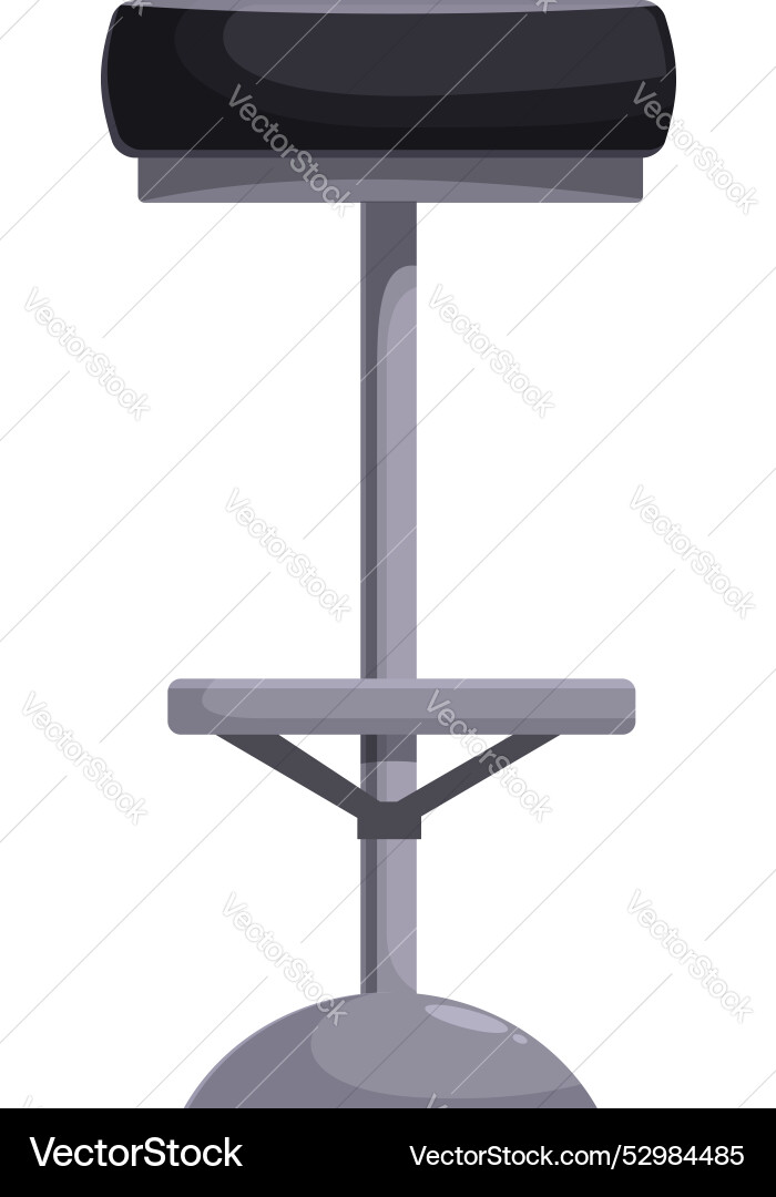 Modern bar stool standing tall with black leather Vector Image