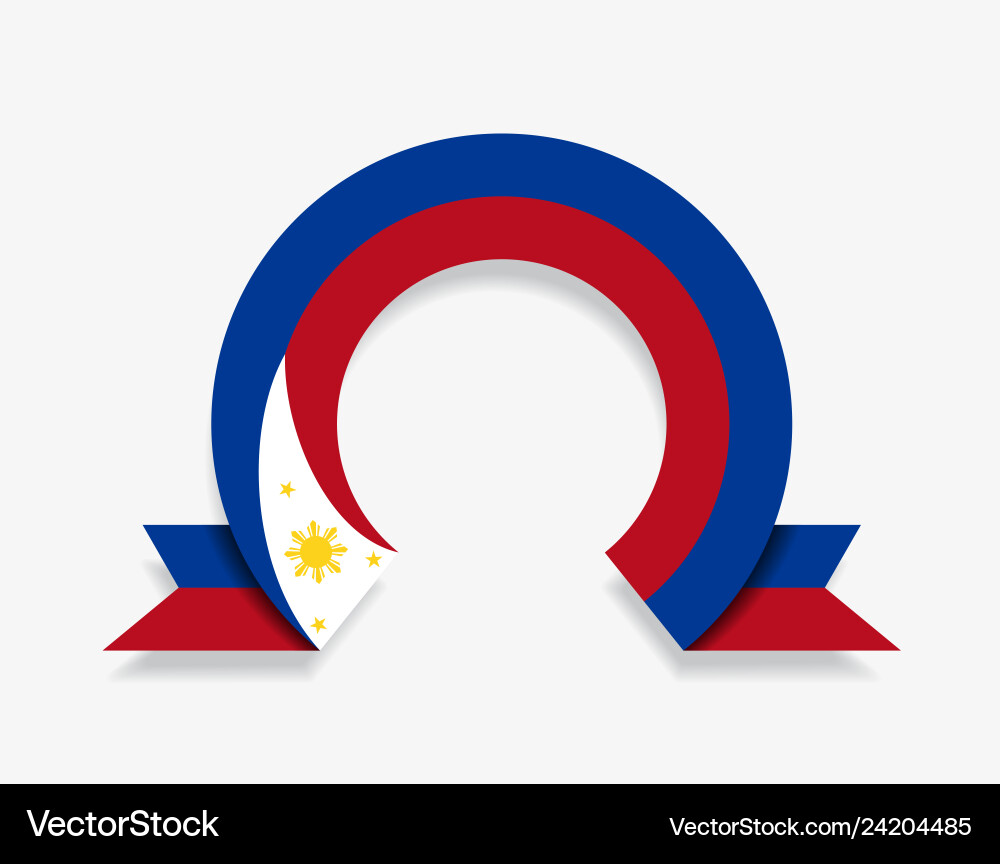 Philippines flag rounded abstract background Vector Image