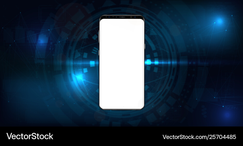 Realistic black smartphone mockup Royalty Free Vector Image