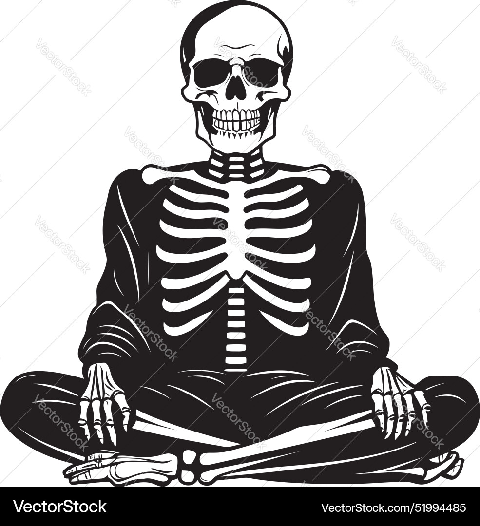 Restful remains chilling icon skeletal seclusion Vector Image