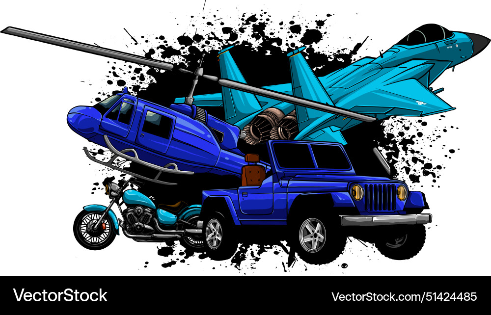 Set transport on white Royalty Free Vector Image