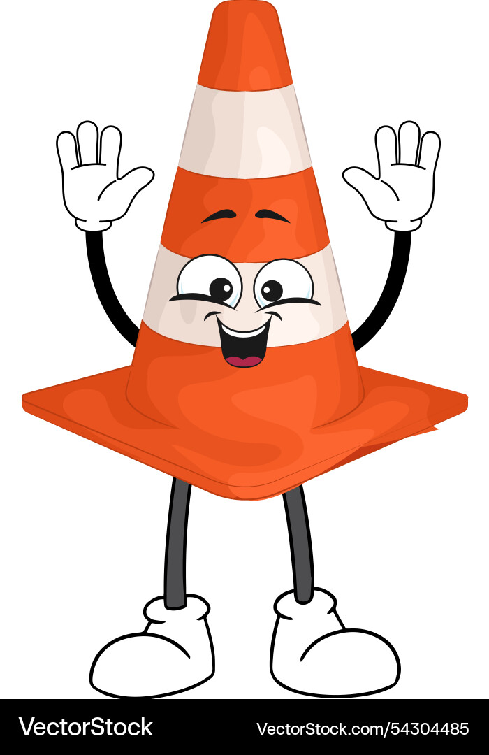 Traffic cone Royalty Free Vector Image - VectorStock