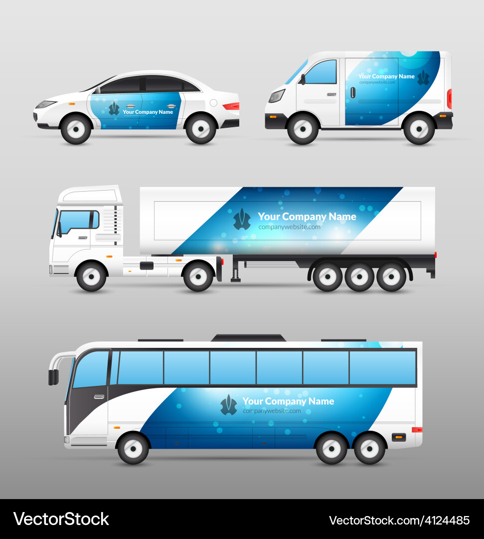 Transport advertisement design Royalty Free Vector Image