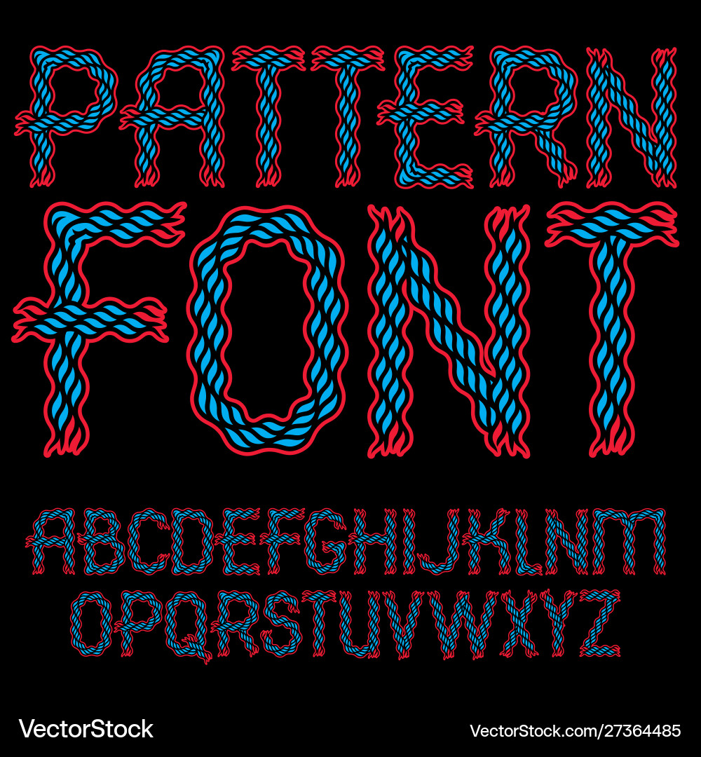 Upper case bold english alphabet letters Vector Image