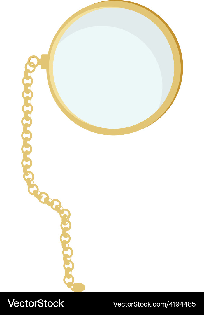 Vintage Monocle with Chain – Royalty-Free Vector | VectorStock
