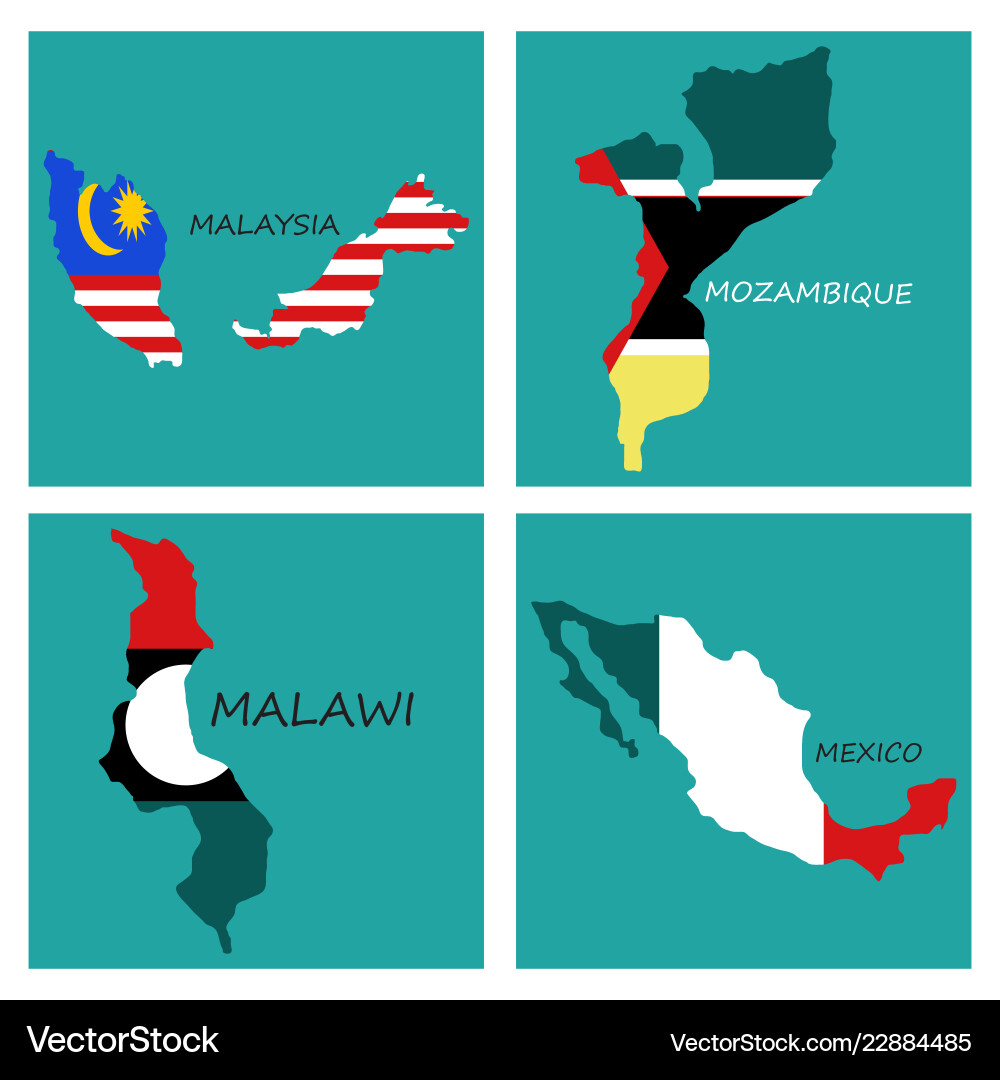 World Map - Countries in Color Royalty Free Vector Image