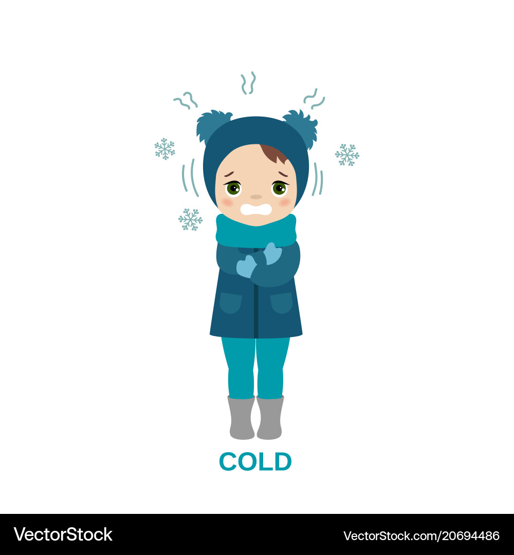 Cold weather girl Royalty Free Vector Image - VectorStock
