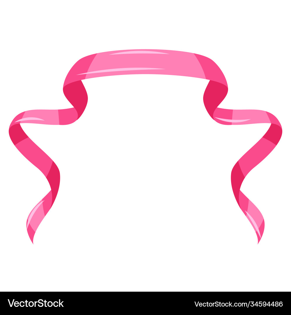 Decorative pink ribbon Royalty Free Vector Image