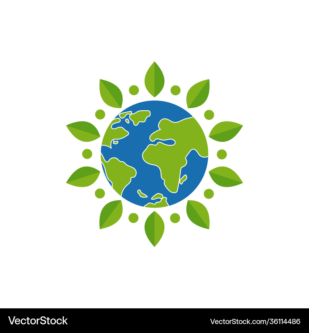 Earth day newhappy design save tree Royalty Free Vector