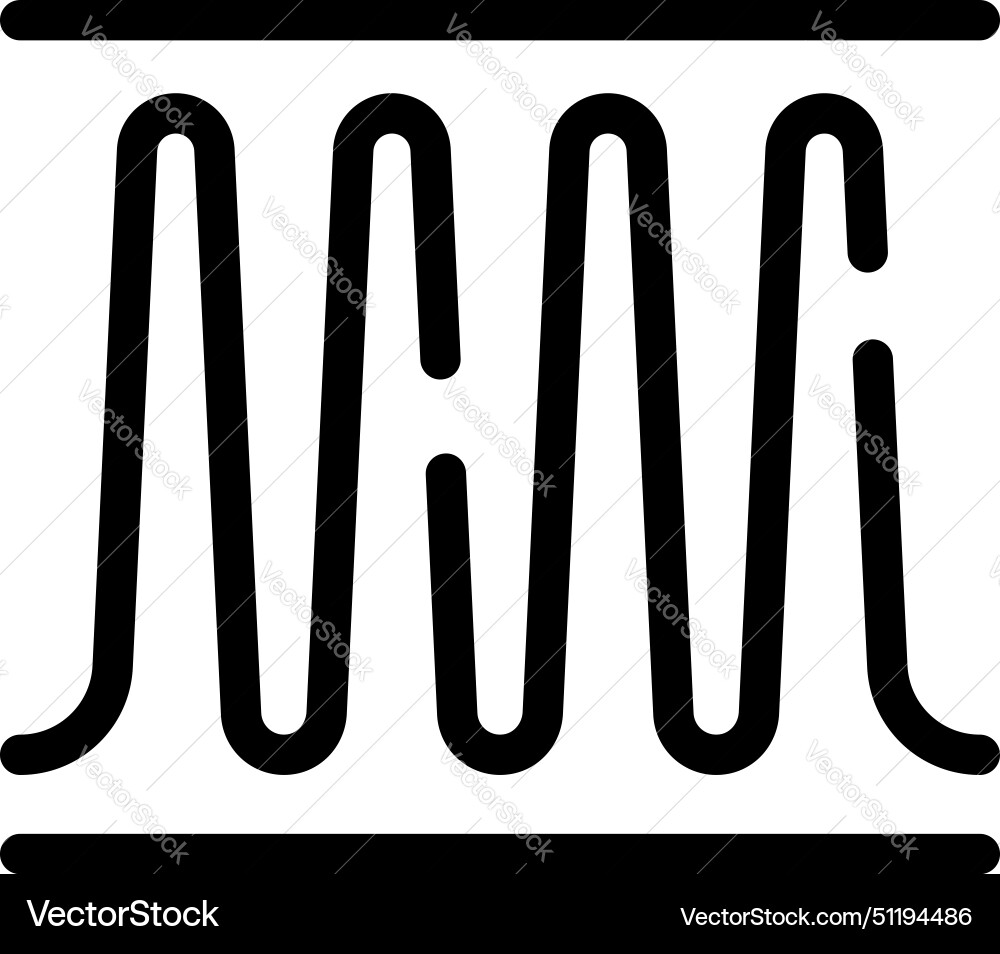 Induction technology icon outline copper Vector Image