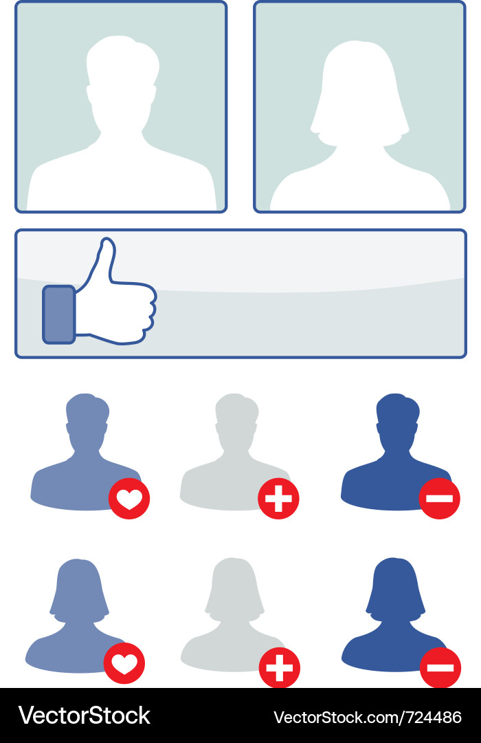 Social media set Royalty Free Vector Image - VectorStock