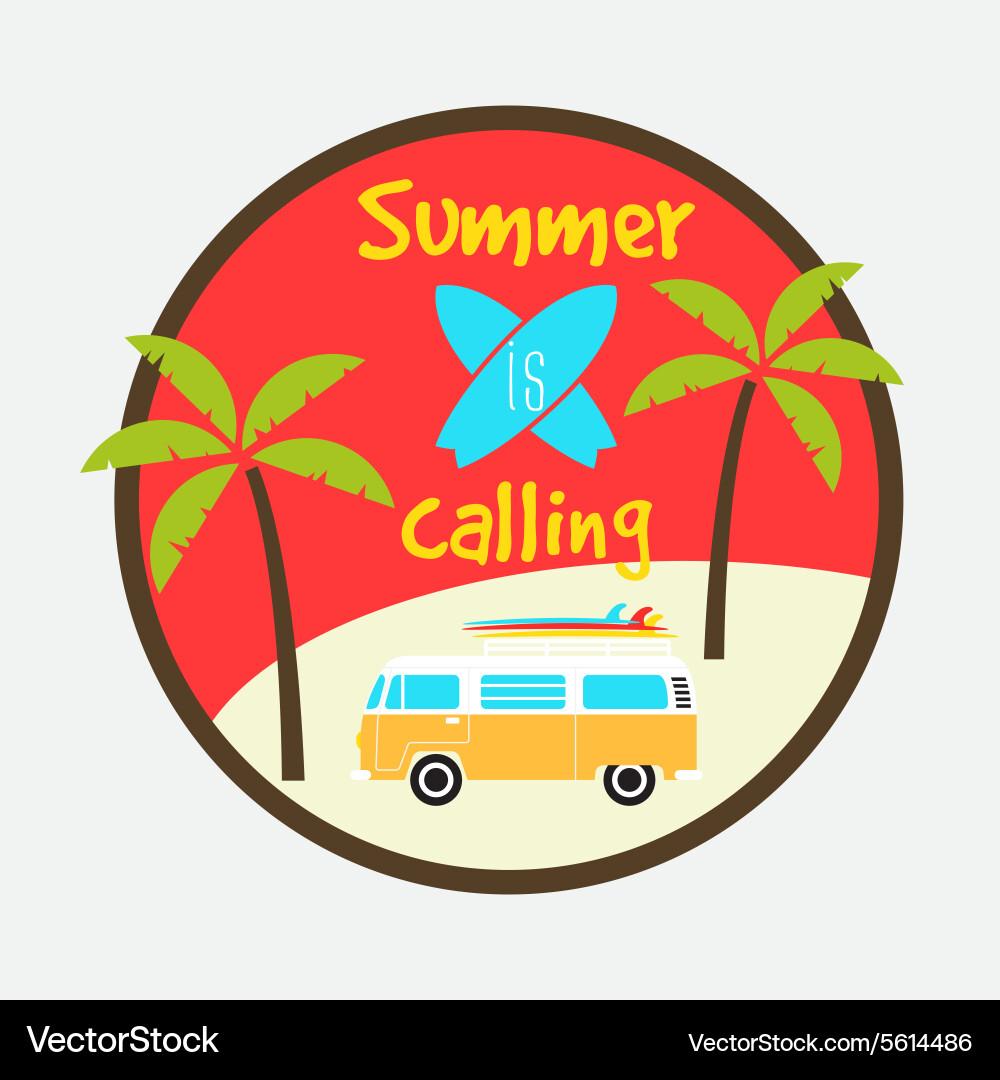 Summer calling Royalty Free Vector Image - VectorStock