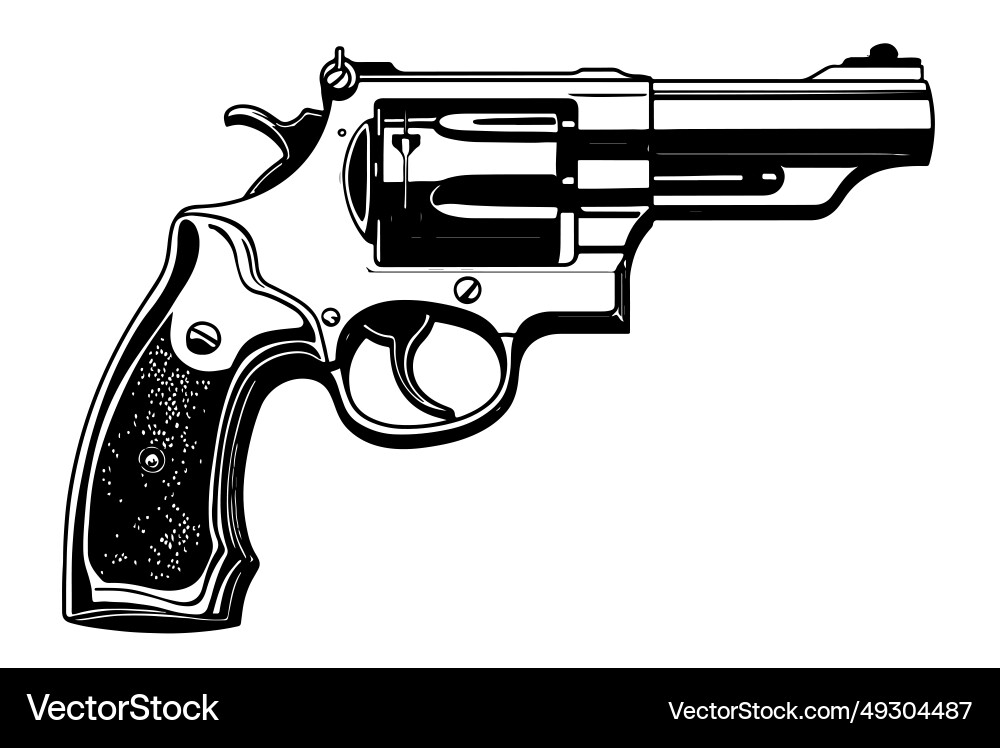Cartoon Revolver Mascot Royalty Free Vector Image