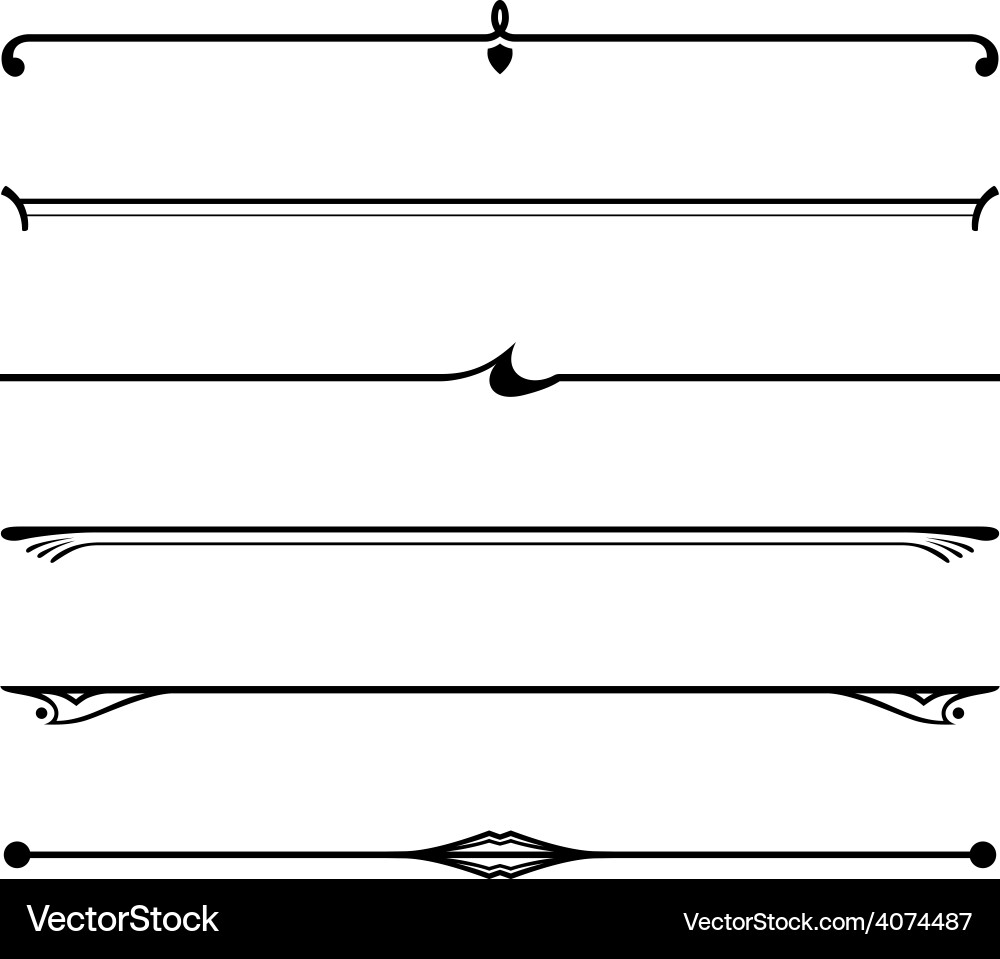 Decorative elements border and page rules Vector Image