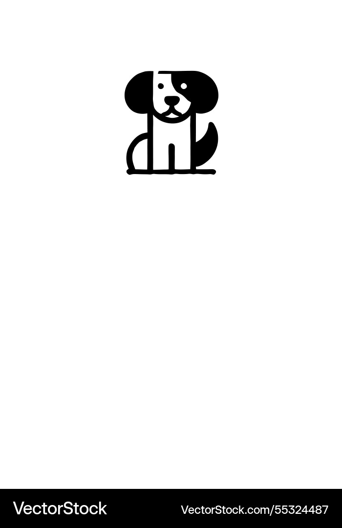 Dog logo design icon symbol Royalty Free Vector Image