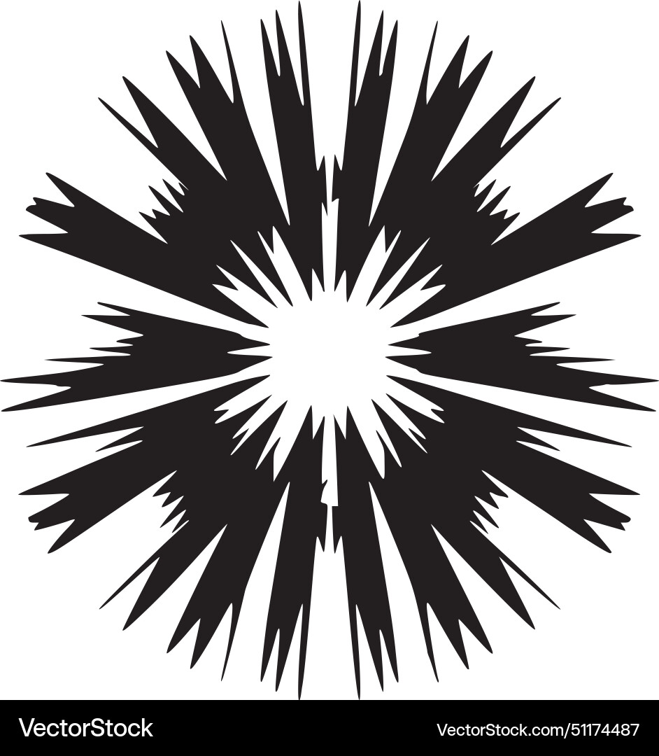 Explosion - minimalist and simple silhouette Vector Image