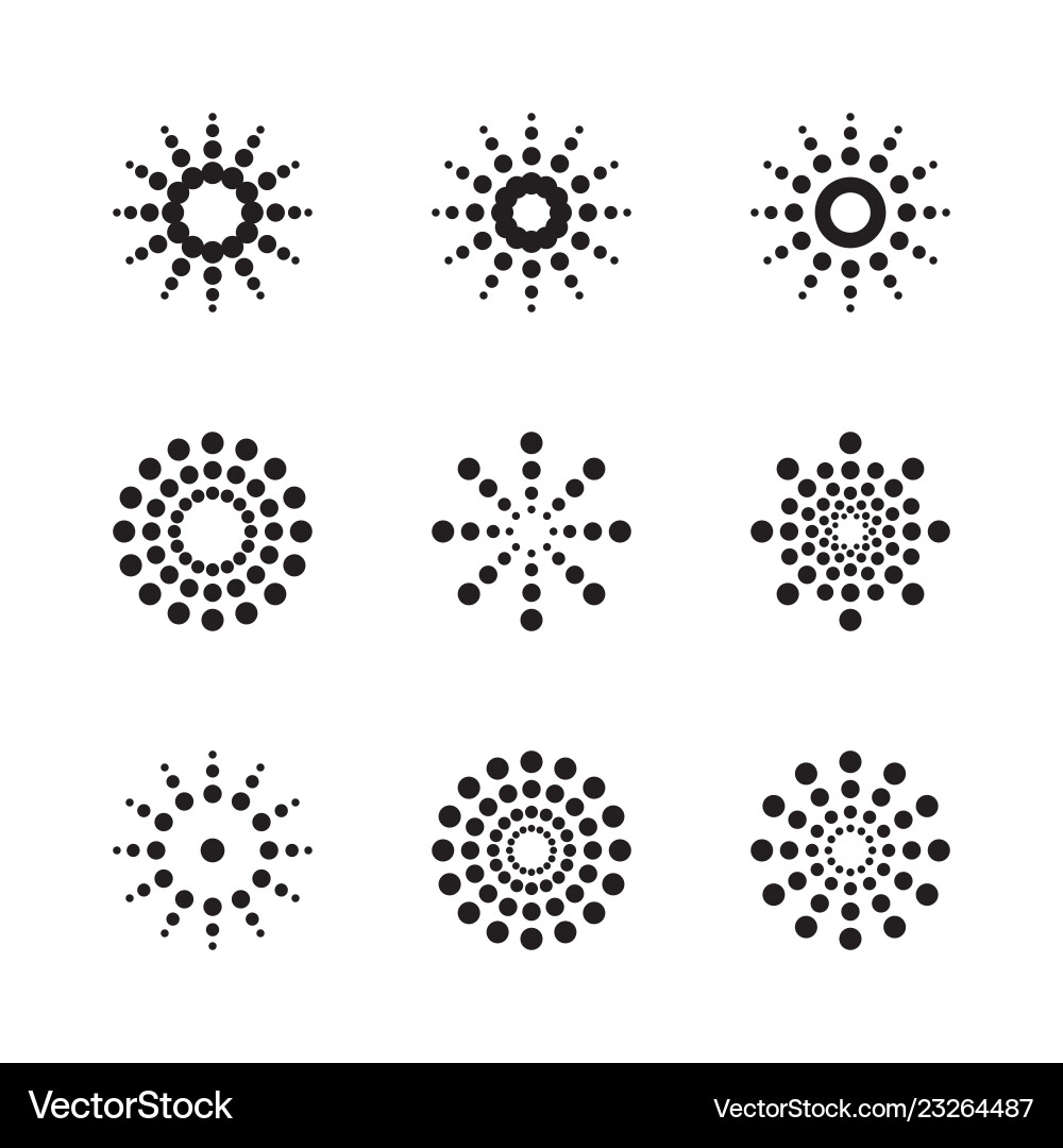 Halftone dots forms Royalty Free Vector Image - VectorStock
