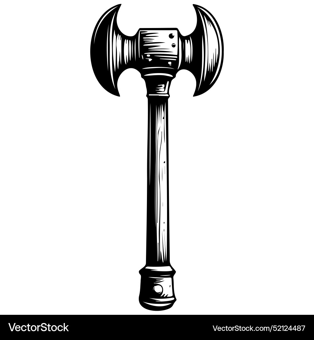 Ink cartoon hammer sketch realistic line Vector Image