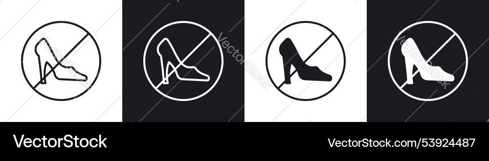 No high heels sign Royalty Free Vector Image - VectorStock