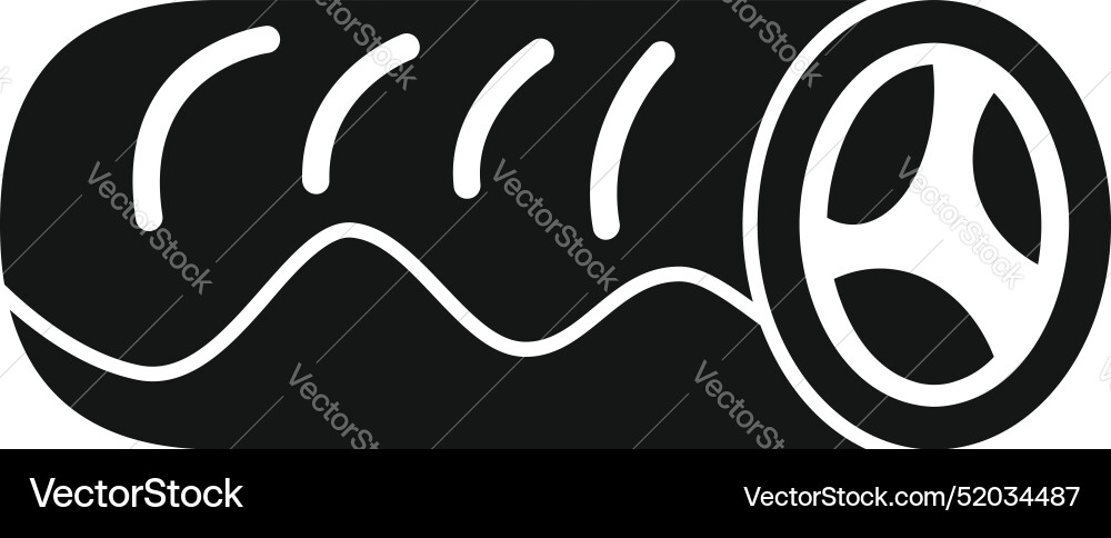 Sausage roll showing meat filling icon simple Vector Image