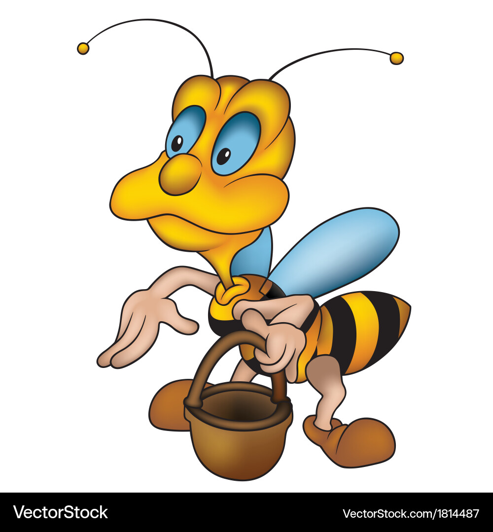 Wasp and handbasket Royalty Free Vector Image - VectorStock