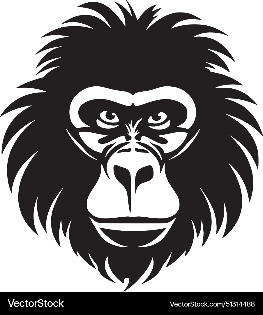 Baboon - minimalist and simple silhouette Vector Image