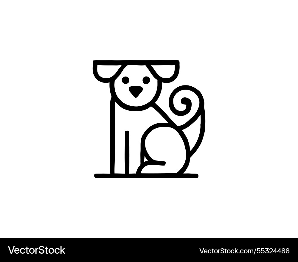 Dog logo design icon symbol Royalty Free Vector Image