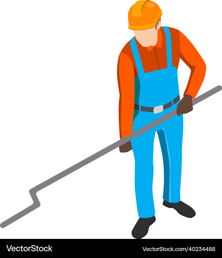 Metallurgy foundry worker composition Royalty Free Vector