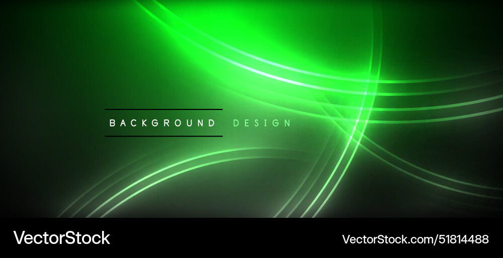 Neon glowing circle rays light round lines Vector Image