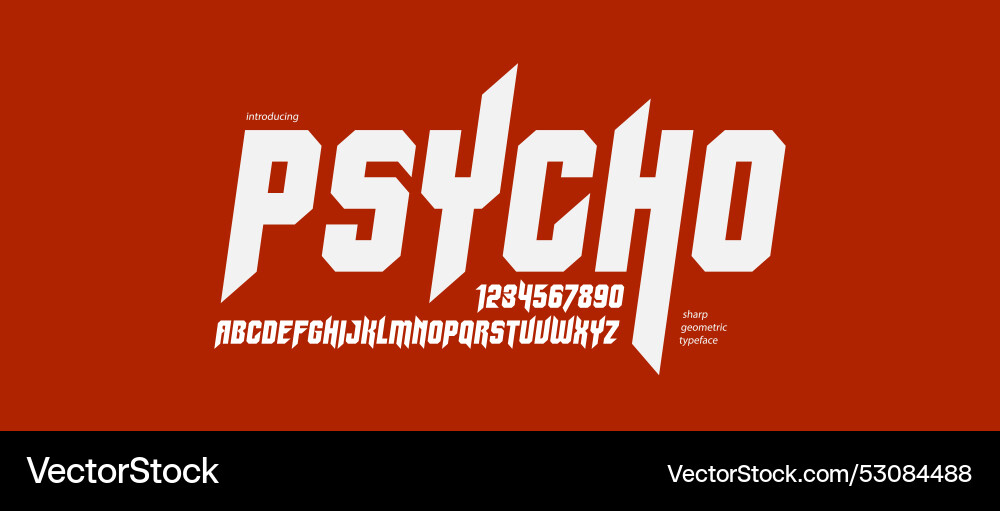 Sharp and bold gothic font for logo creation Vector Image