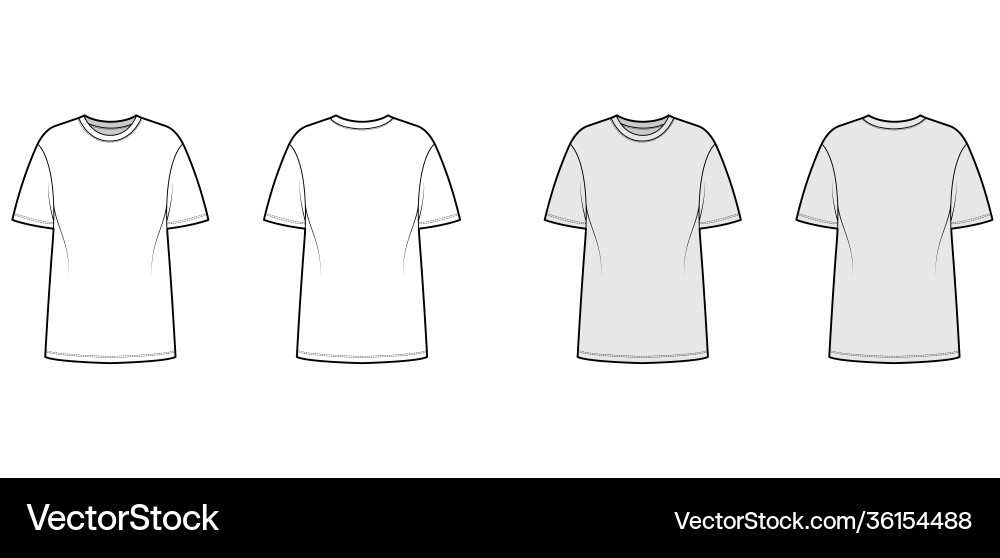 T-shirt oversized technical fashion Royalty Free Vector