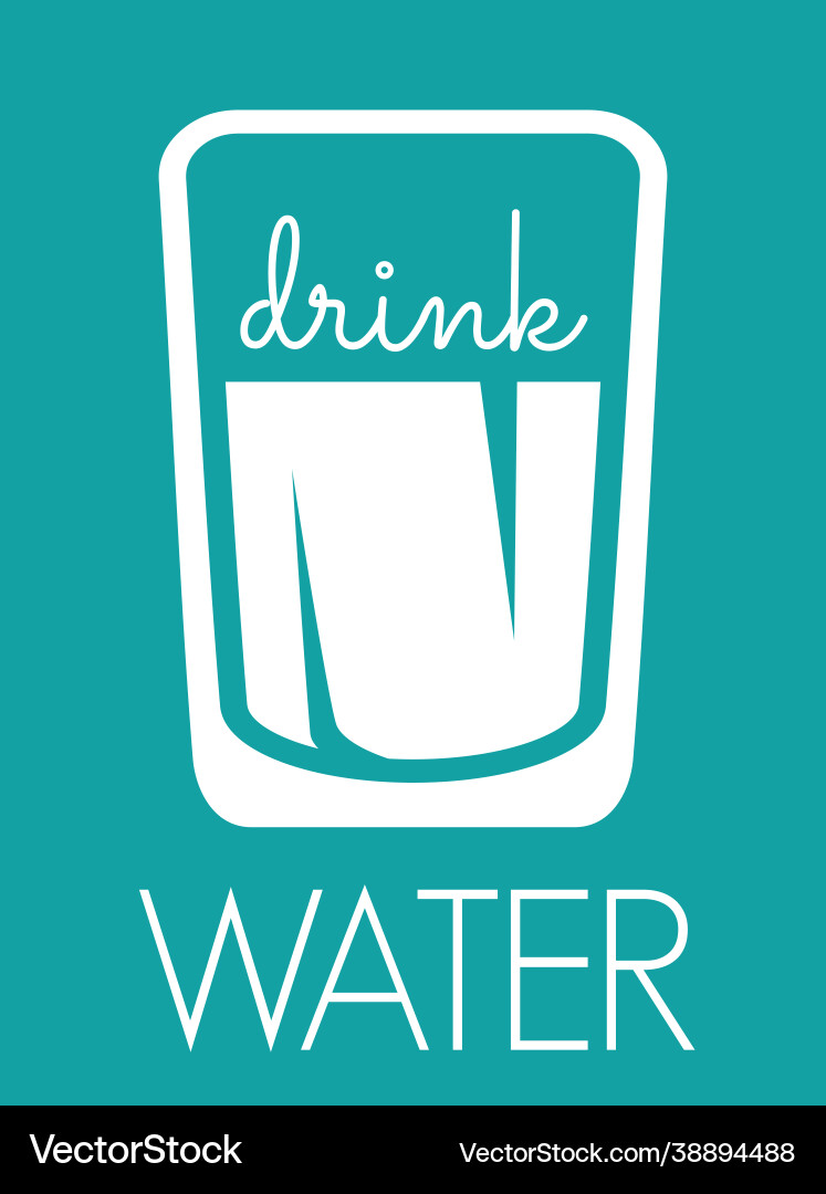 Water Sign - Drink Water Symbol Royalty Free Vector Image