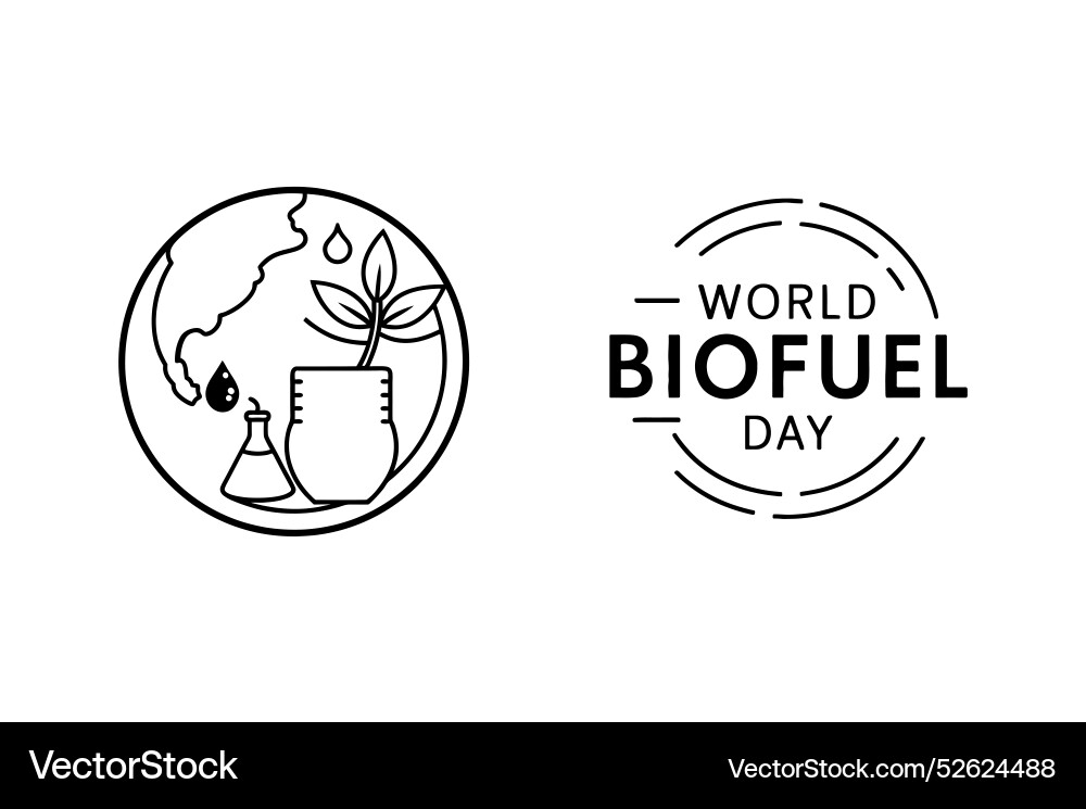 World biofuel day 10 august poster Royalty Free Vector Image
