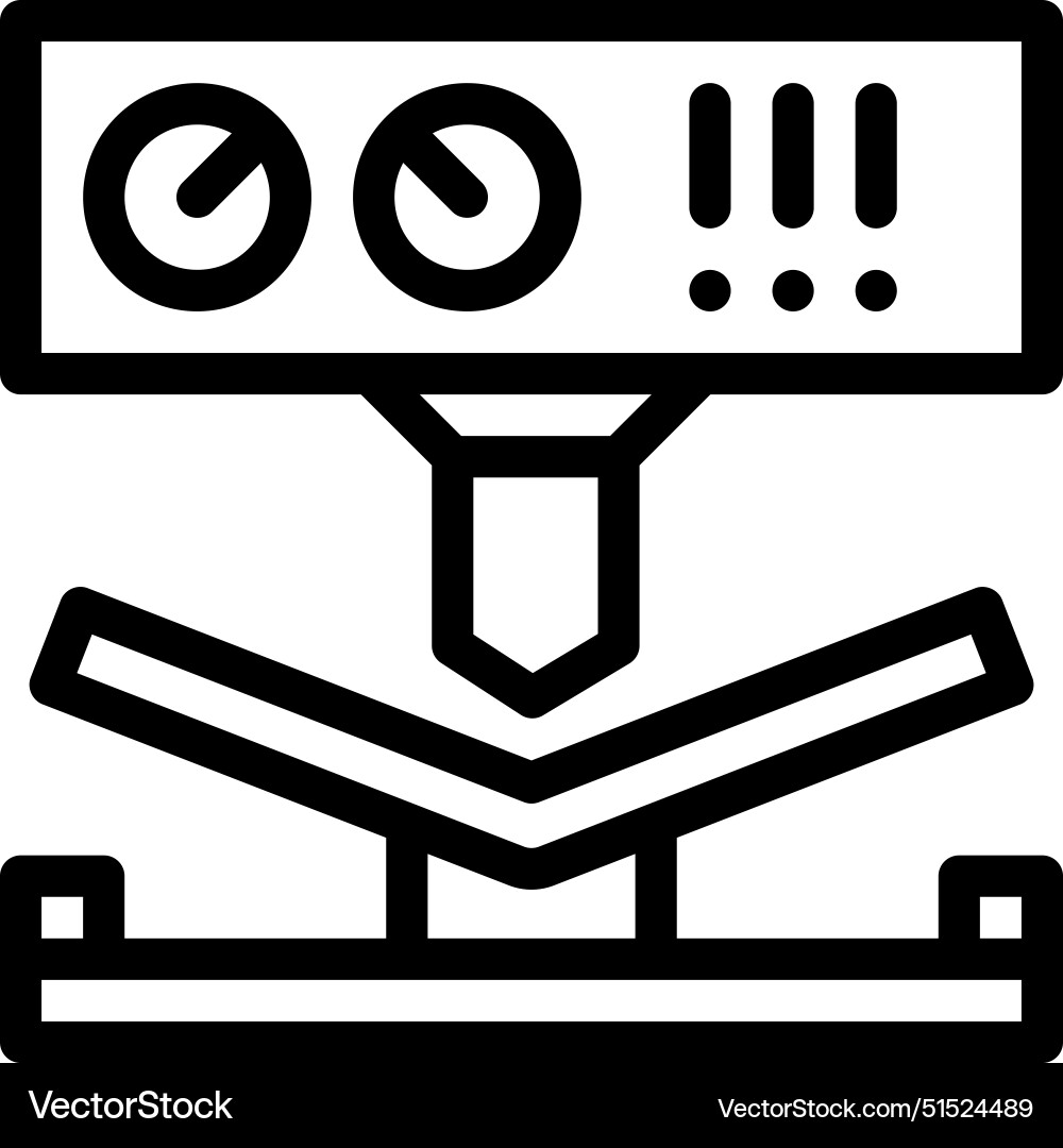 Bending icon thin linear style design isolated Vector Image