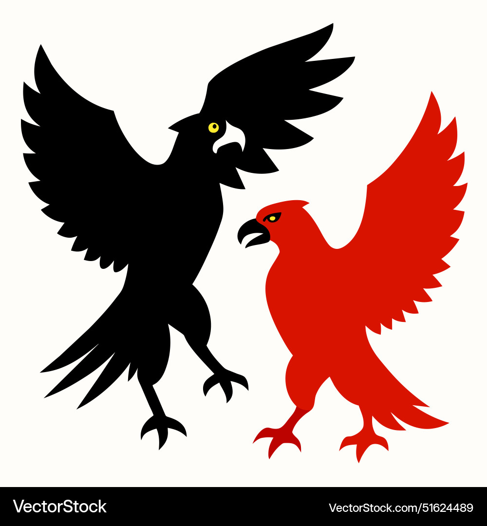 Buzzard eagle dancing icon Royalty Free Vector Image