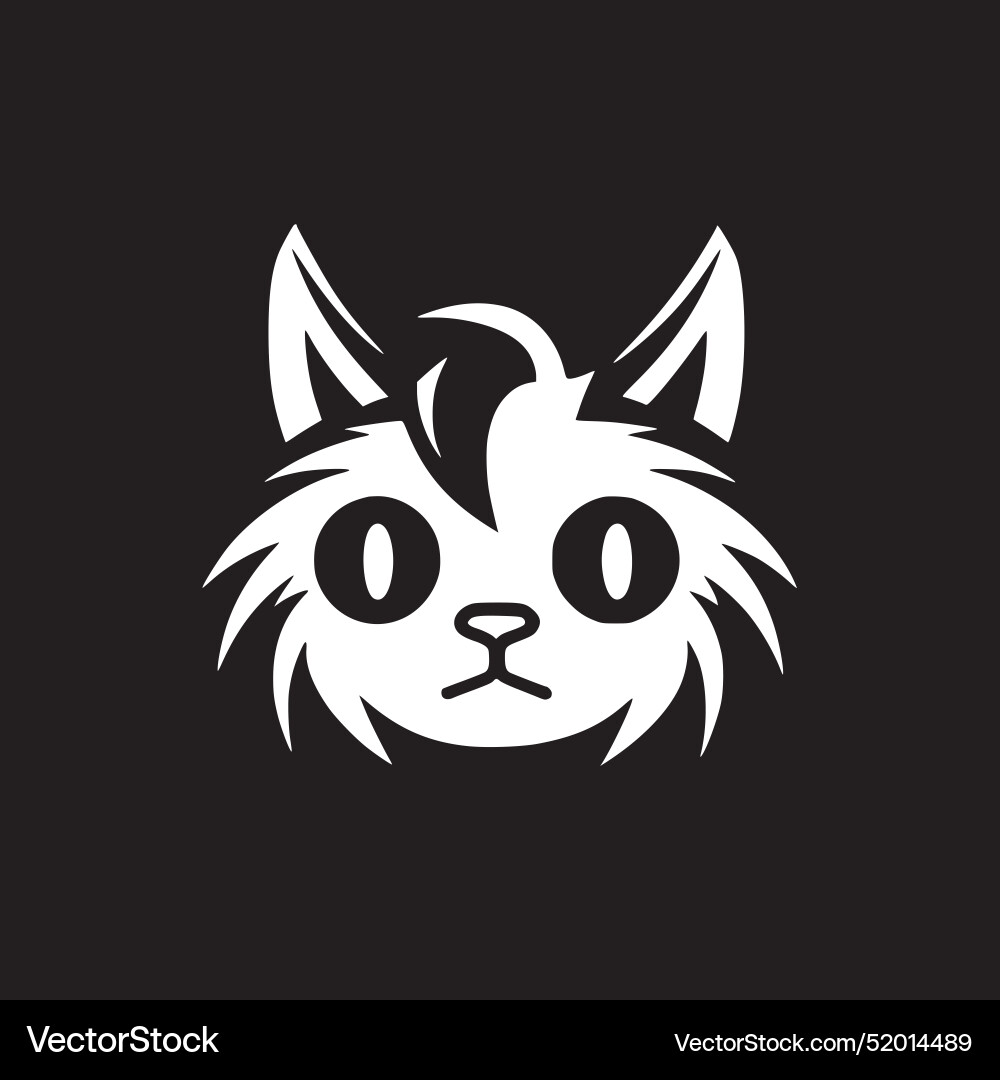 Cat - black and white isolated icon Royalty Free Vector