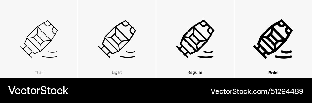 Drifting icon thin light regular and bold style Vector Image