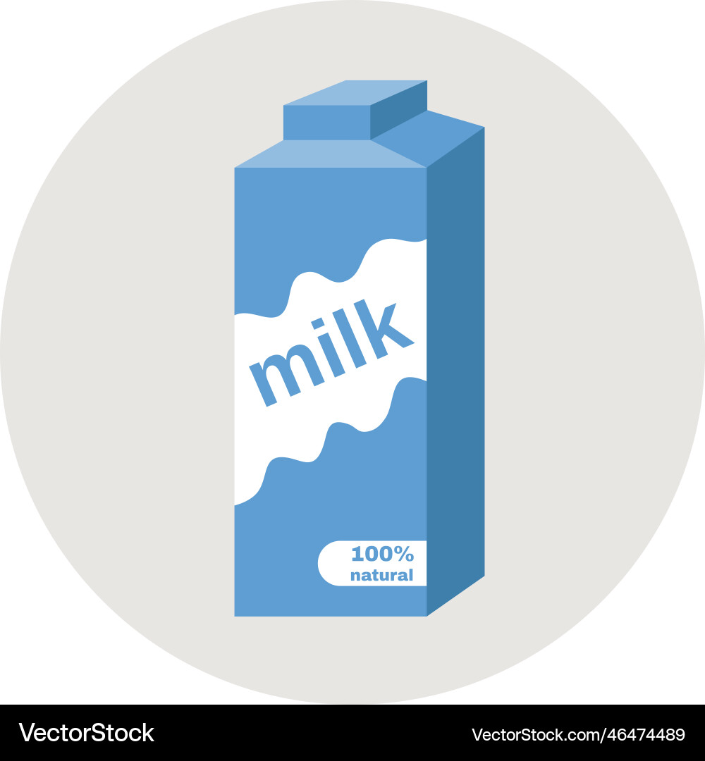 Flat milk icon Royalty Free Vector Image - VectorStock