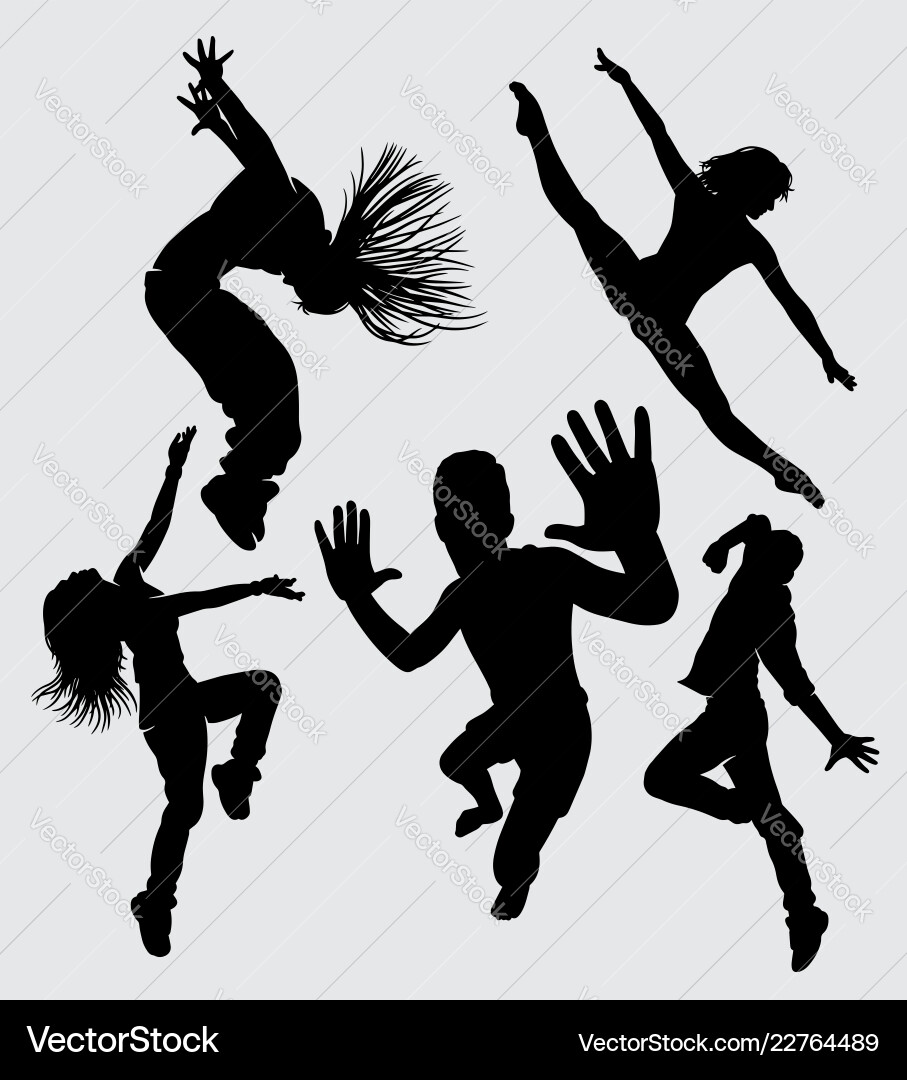 Modern dance silhouette Royalty Free Vector Image