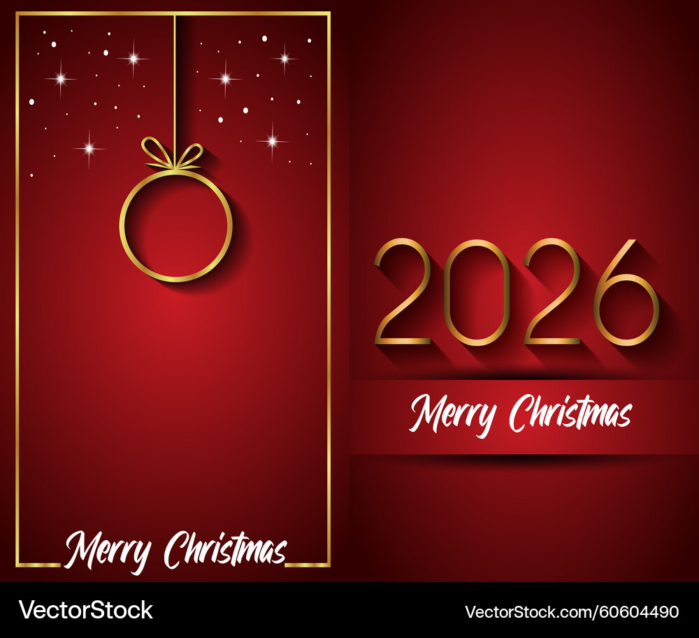 2026 Christmas Background Royalty Free Vector Vectorstock