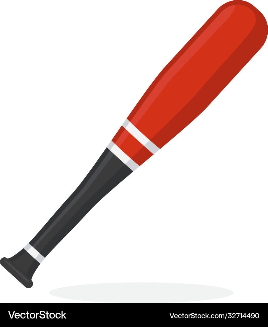 Aluminum baseball bat Royalty Free Vector Image