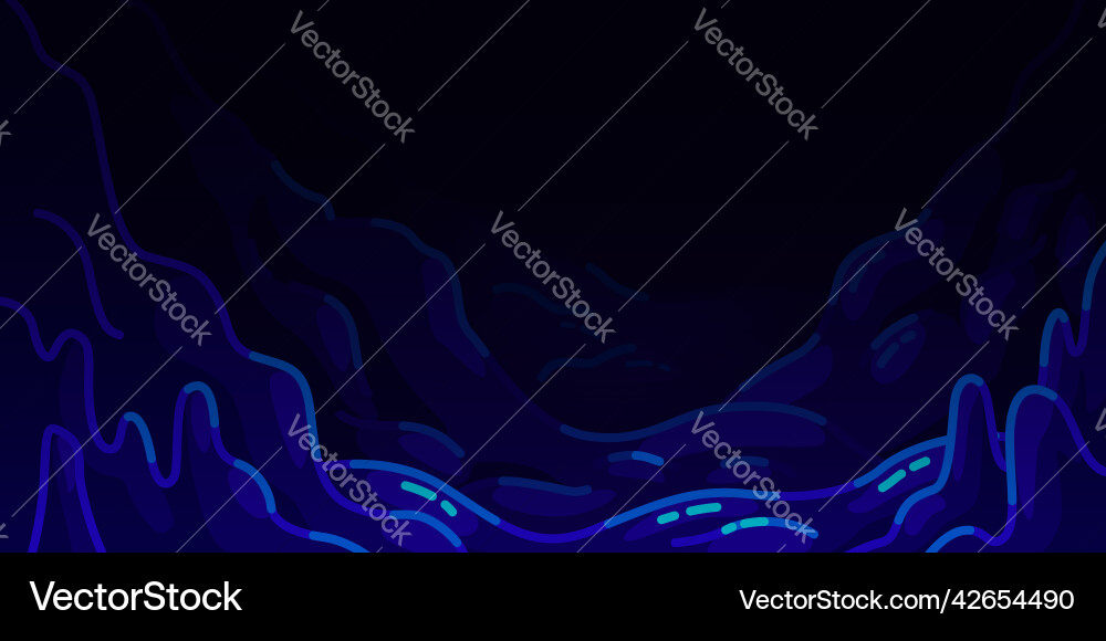 Background deep sea cartoon ocean trench Vector Image