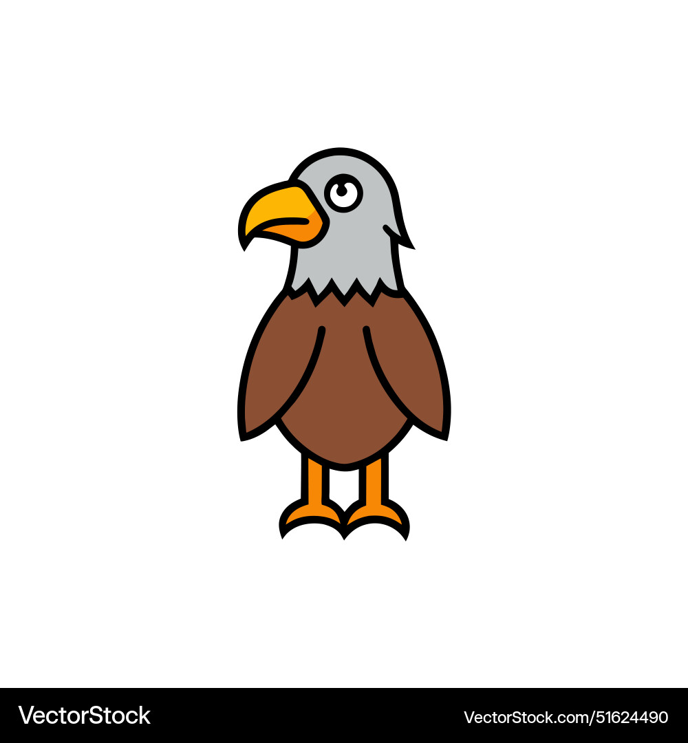 Buzzard eagle flies icon Royalty Free Vector Image