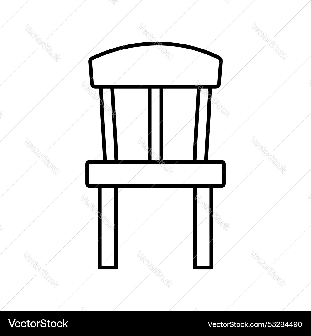 Chair icon outline style design isolated on white Vector Image Chair icon outline style design isolated on white Vector Image