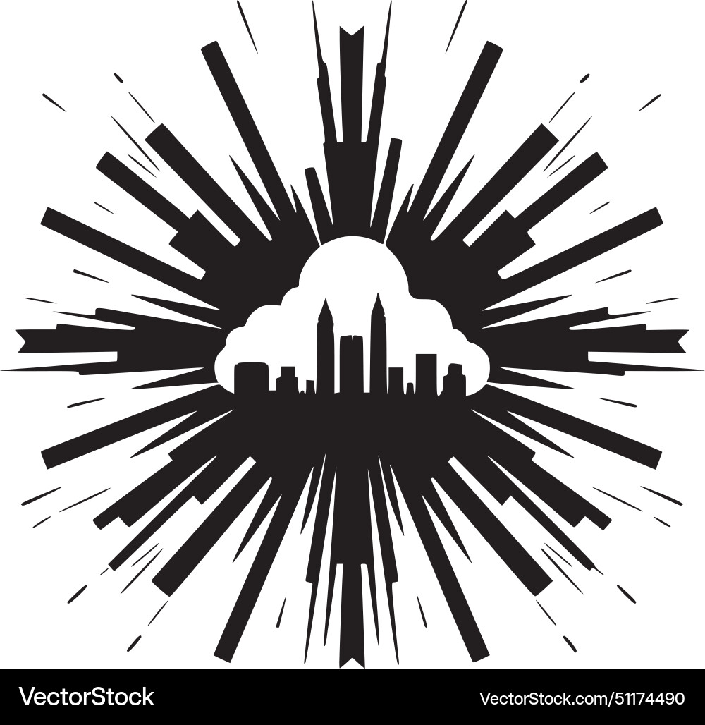 Explosion - high quality logo ideal for t-shirt Vector Image