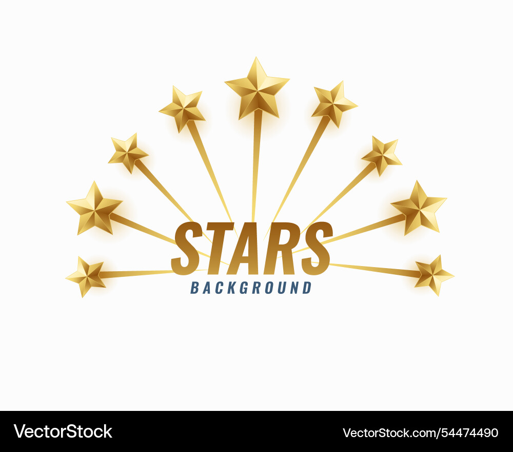 Golden bursting star background for excellence Vector Image