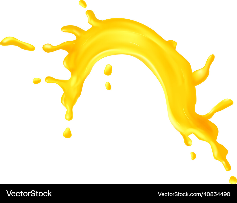 Juice splash realistic composition Royalty Free Vector Image